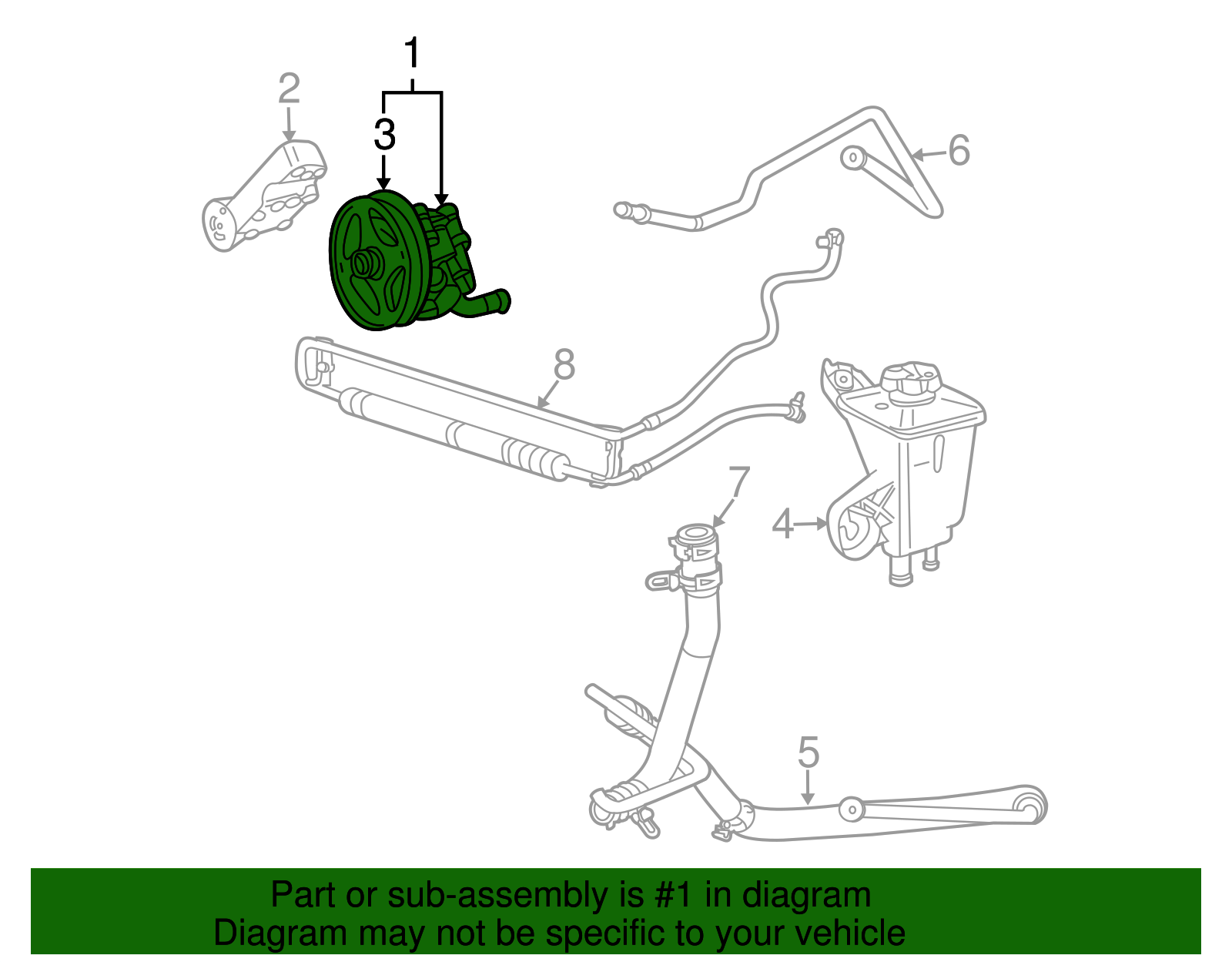 2001-2008 Jaguar S-Type Power Steering Pump C2C35302 | JaguarParts.com