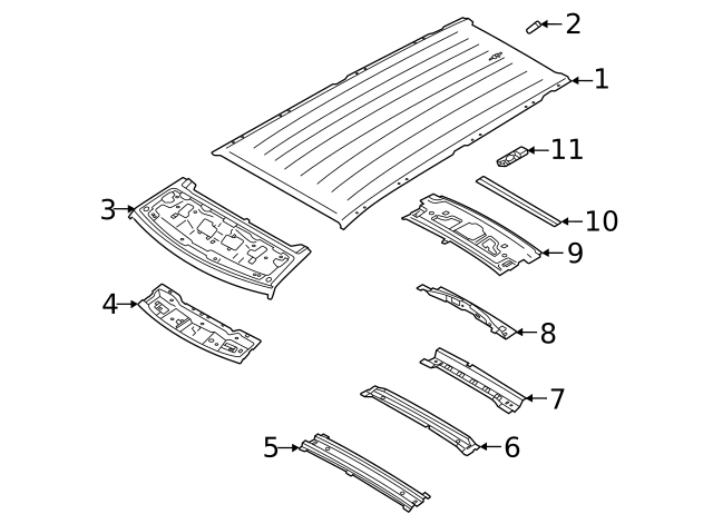 LR131193 - Roof Panel Reinforcement 2020-2023 Land Rover ...