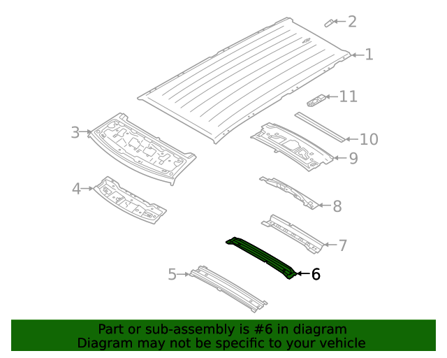 LR131193 - Roof Panel Reinforcement 2020-2023 Land Rover ...