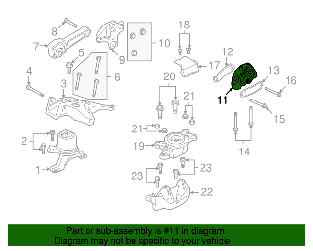 2008-2012 Land Rover LR2 Engine Mount LR039527 | AutoNationParts.com