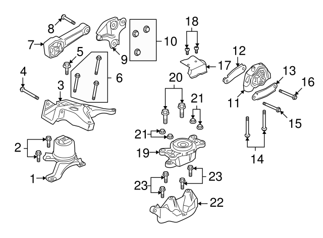 2008-2012 Land Rover LR2 Engine Mount LR039527 | AutoNationParts.com