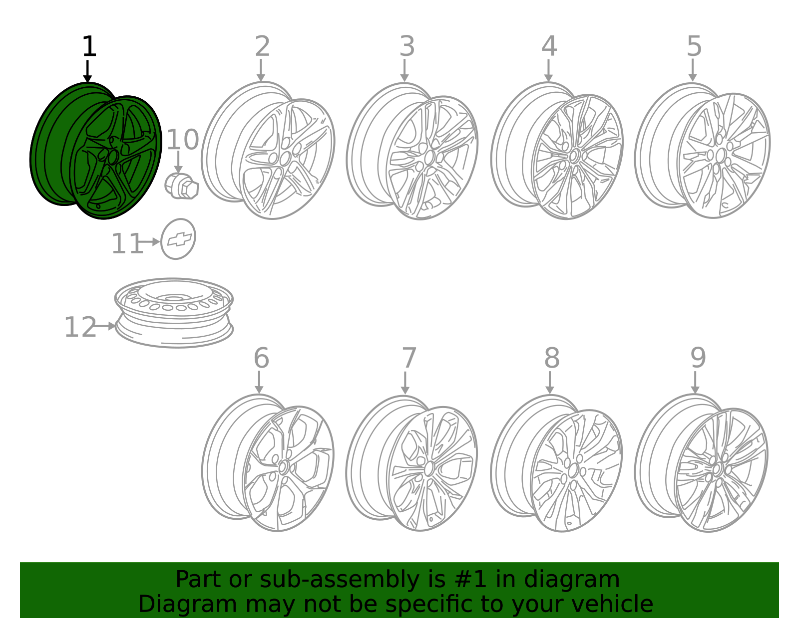 2016-2018 Chevrolet Malibu 16x7-Inch Aluminum Wheel 22969719 GM ...