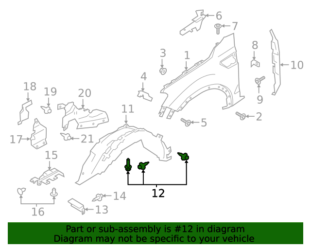2019-2024 Ford Wheel Opening Molding Rivet W715694-S300 | OEM Parts Online
