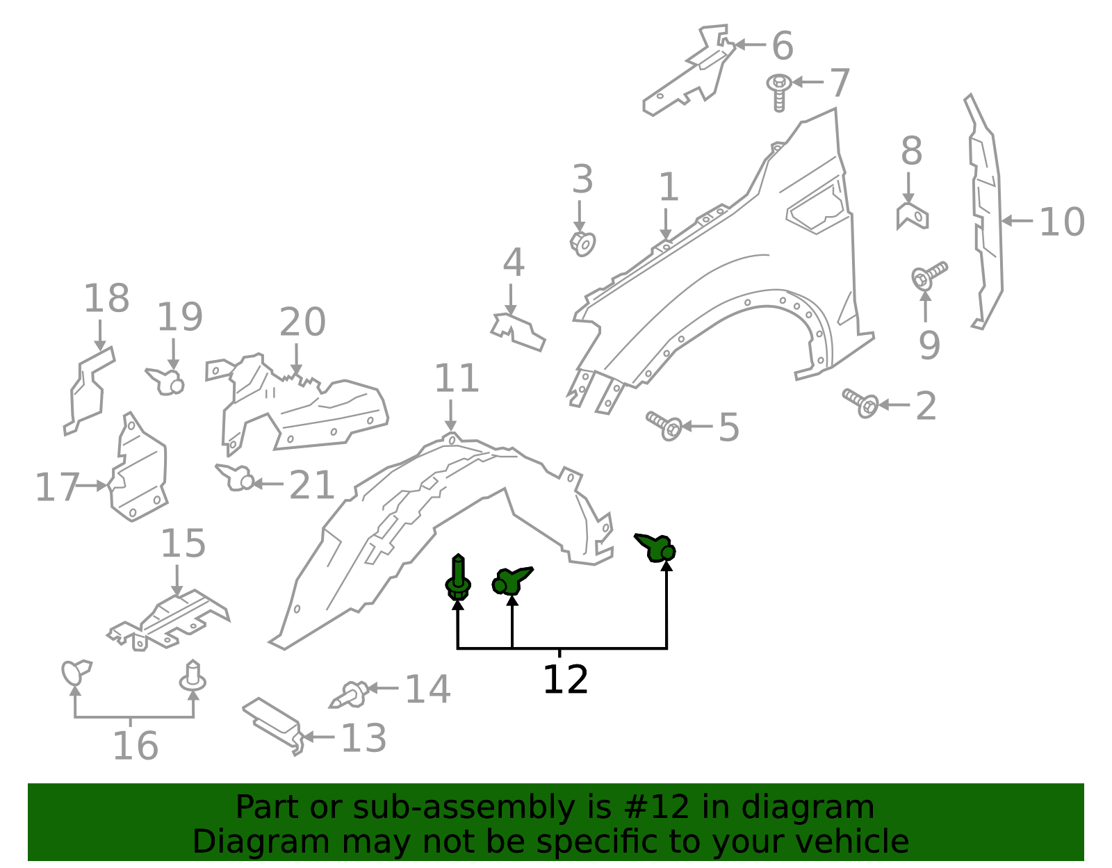 Genuine OEM Ford Part - Wheel Opening Molding Rivet W715694-S300 ...
