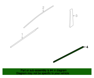 80870-1VY0A - Lower Molding - 2011-2015 Nissan | Nissan OEM Parts Direct