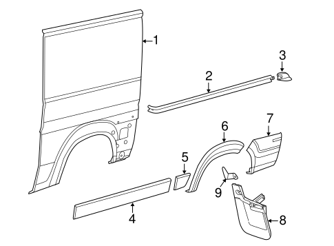 Side Panel & Components for 2019 Ram ProMaster 2500 | TascaParts.com