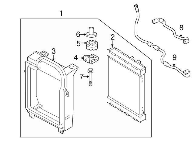 17117533477 - 2015-2019 BMW Auxiliary Radiator (17-11-7-533-477) | BMW ...