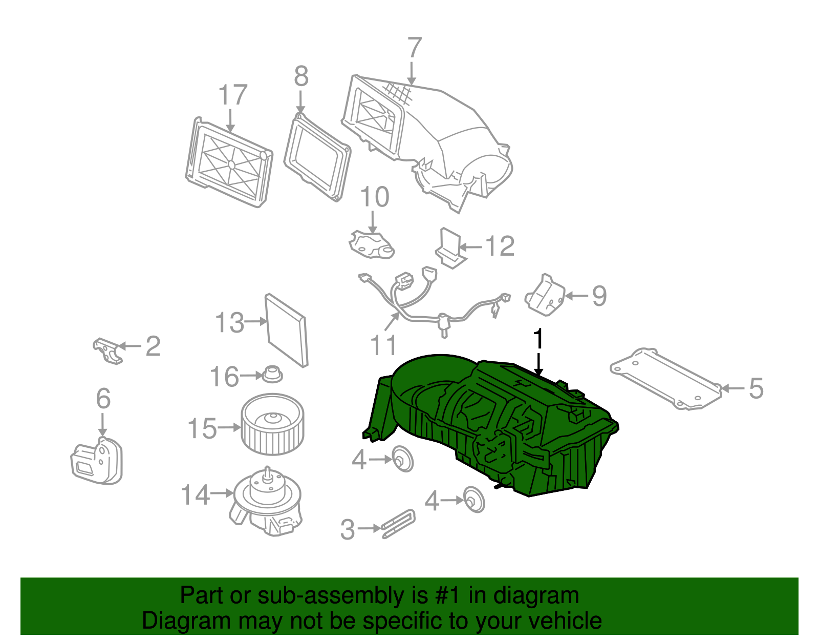 2005-2009 Ford Mustang | Evaporator Assembly | 5R3Z-19850-A | Walls ...