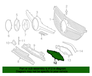 292-885-54-22-28 - Grille 2016-2019 Mercedes-Benz | AutoNationParts.com