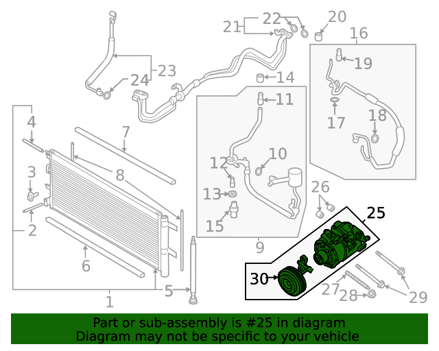 2013-2020 Ford A/C Compressor FB5Z-19703-B | TascaParts.com