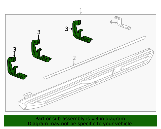 84447253 - Driver Side Assist Step Bracket 2021-2023 GM | GMPartsNow