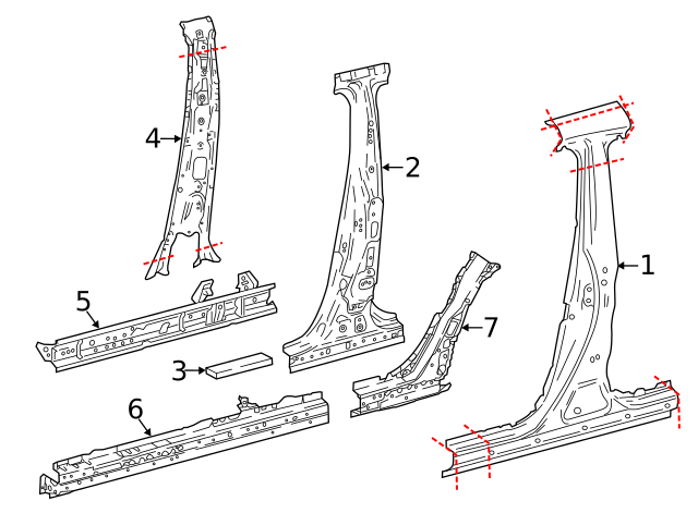 2018-2022 Toyota C-HR Rocker Reinforced 61404-10902 | Toyota Parts Center