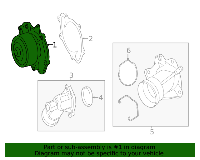 642-200-22-01-87 - Engine Water Pump 2007-2022 Mercedes-Benz ...
