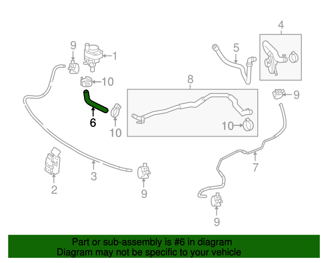 204-830-19-96 - Hose 2008-2015 Mercedes-Benz | Mercedes-Benz USA Parts