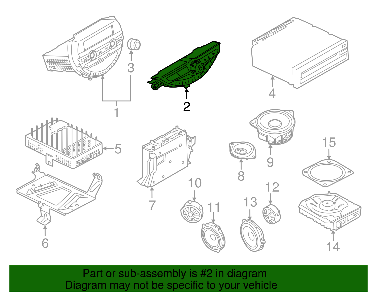 61-31-9-354-508 - Audio head unit, trim, chrome 2016 Mini Cooper ...