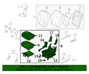2021-2023 Hyundai Santa Fe Cushion Assembly 89200-S2420-NRB | Hyundai ...