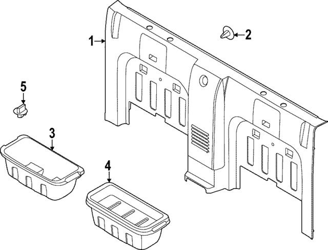 2022-2024 Nissan Frontier Back Panel Trim 79911-9BU1A | My Nissan Part