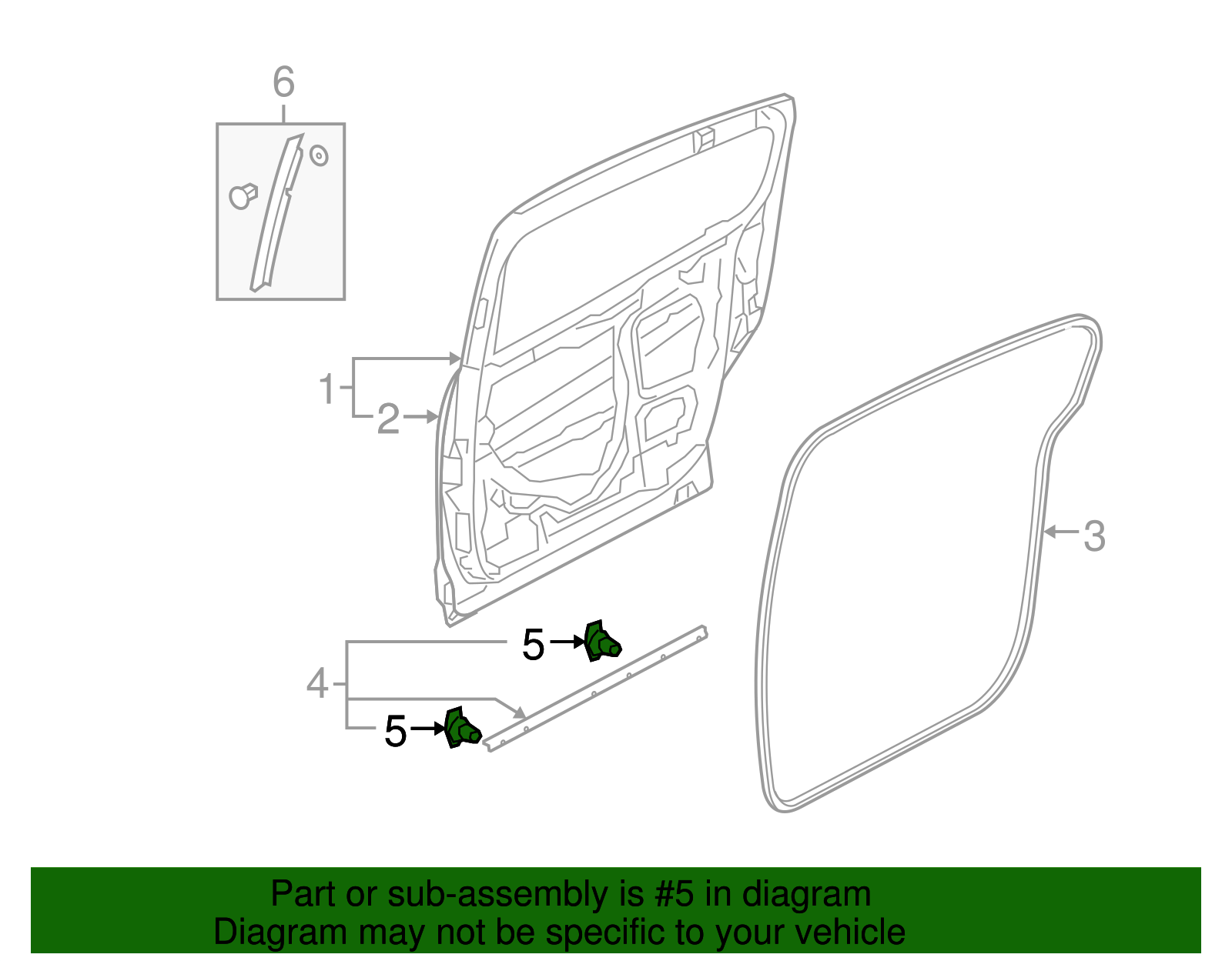 D350-58-762 - Lower Weather-Strip Fastener 2006-2015 Mazda 5 | Florida ...