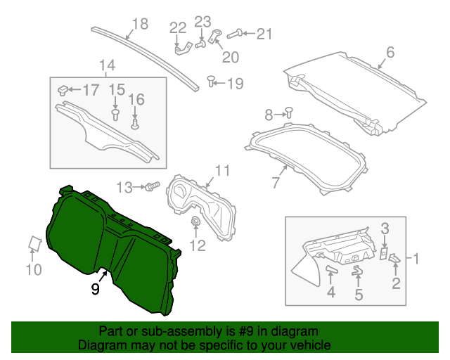 2014-2016 Porsche Cayman Lining 981-551-035-11-N10 | Sunset Porsche Parts