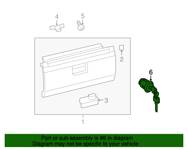F8632-4P00A - Lock Cylinder 1996-2021 Nissan | Nissan Parts ...