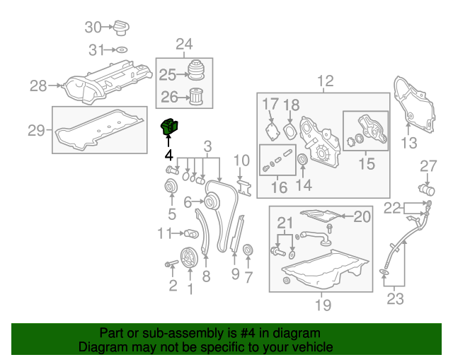 2000-2017 GM Timing Chain Tensioner Kit with Seal 12608580 GM ...