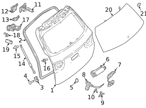 213-546-94-00 - Lift-Gate Hinge Bracket 2021-2023 Mercedes-Benz | MB ...