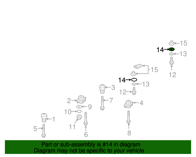 2016-2019 Nissan Mount Bolt Spacer 53789-6401P | TascaParts.com