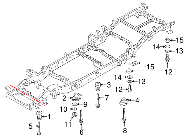 2016-2019 Nissan Shim Rear Body Mounting 95182-ZJ00A | QuirkParts