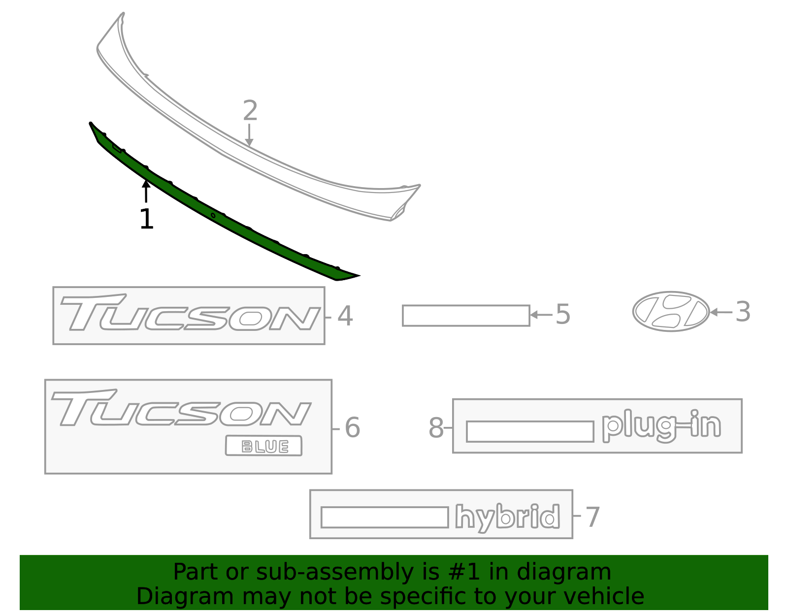 87370-N9000-CA - High-Quality Liftgate Finish Panel Trim Plate for 2022 ...
