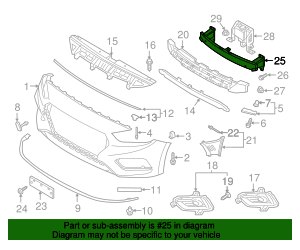 64900-J0000 - Impact Bar 2018-2022 Hyundai Accent | Group 1 Auto Parts
