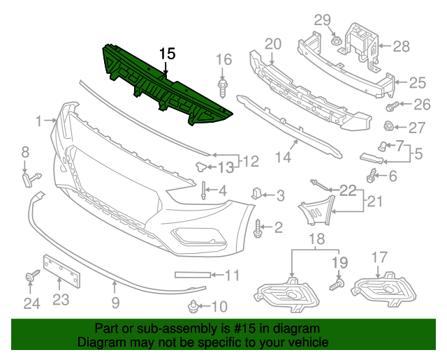 2018-2022 Hyundai Accent Sight Shield 86361-J0000 | OEM Parts Online