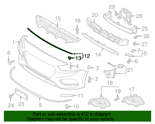 Genuine Seal Strip for 2018-2022 Hyundai Accent | Part# 86570-J0000 ...
