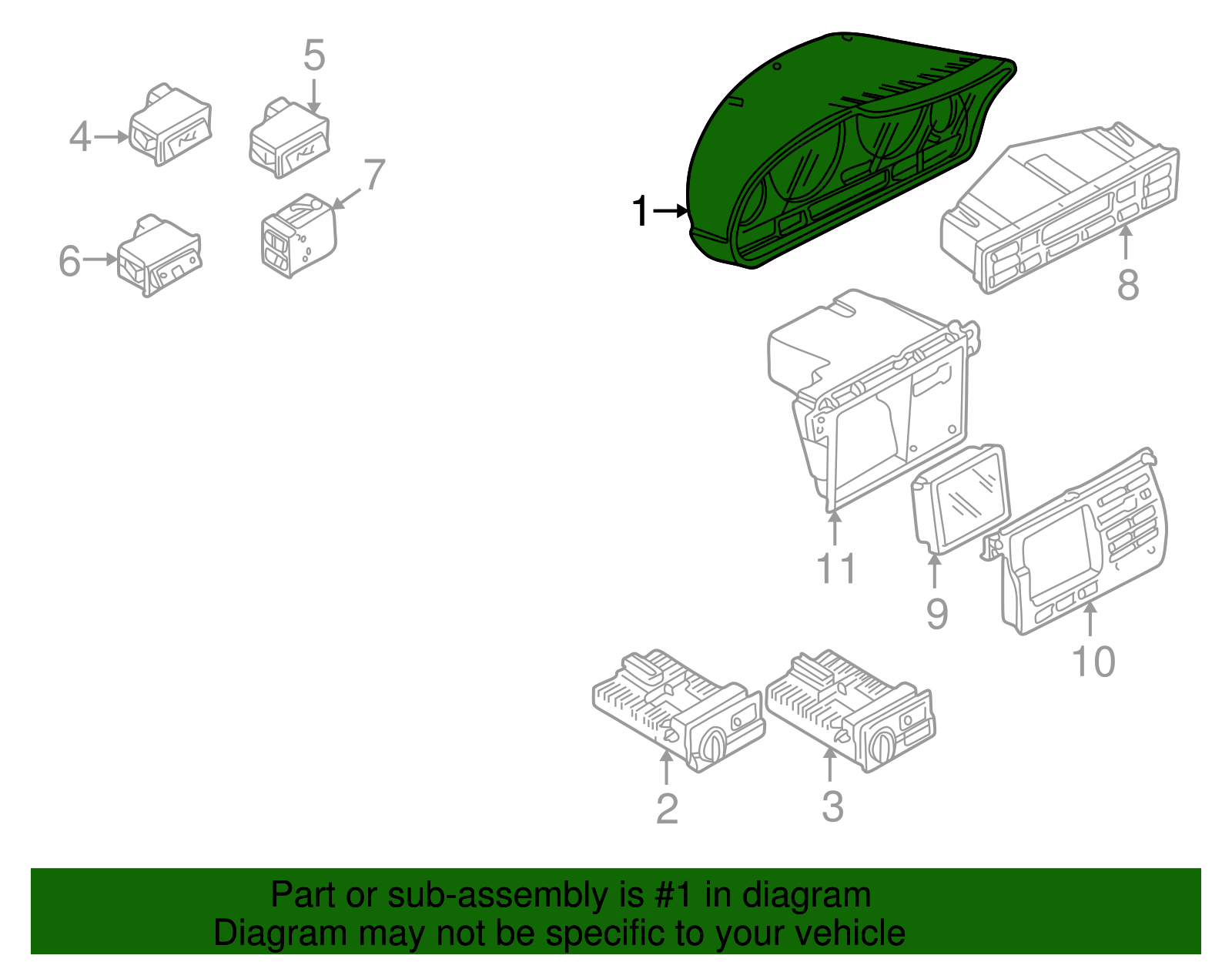 2001-2006 BMW Cluster Assembly 62-11-6-985-663 | BMW Parts Online Hub