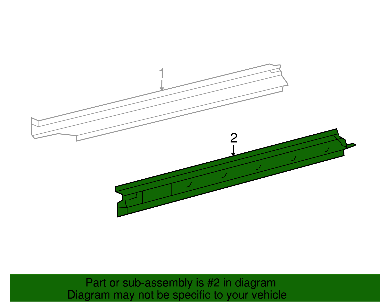 2005-2015 Toyota Tacoma Rocker Reinforced 61404-04030 | Toyota Parts Center