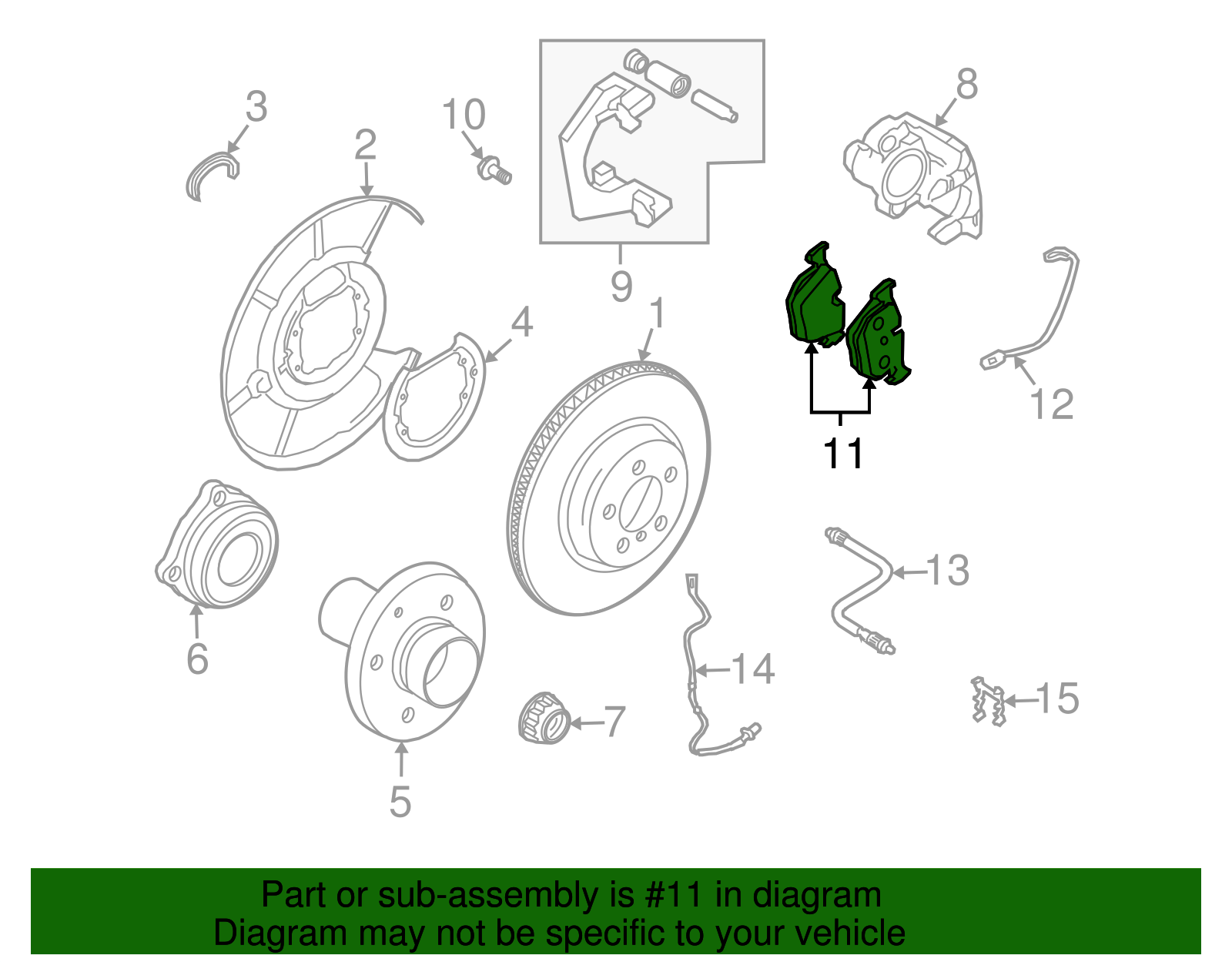 2002-2014 BMW Brake Pads Rear 34216768471 | OEM Parts Online