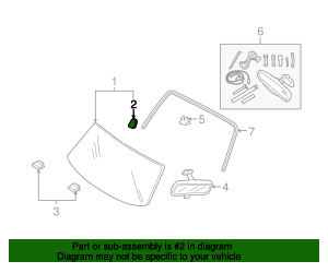 F7AZ-17698-BA - Mirror Inside Bracket 2003-2024 Ford | AutoNationParts.com