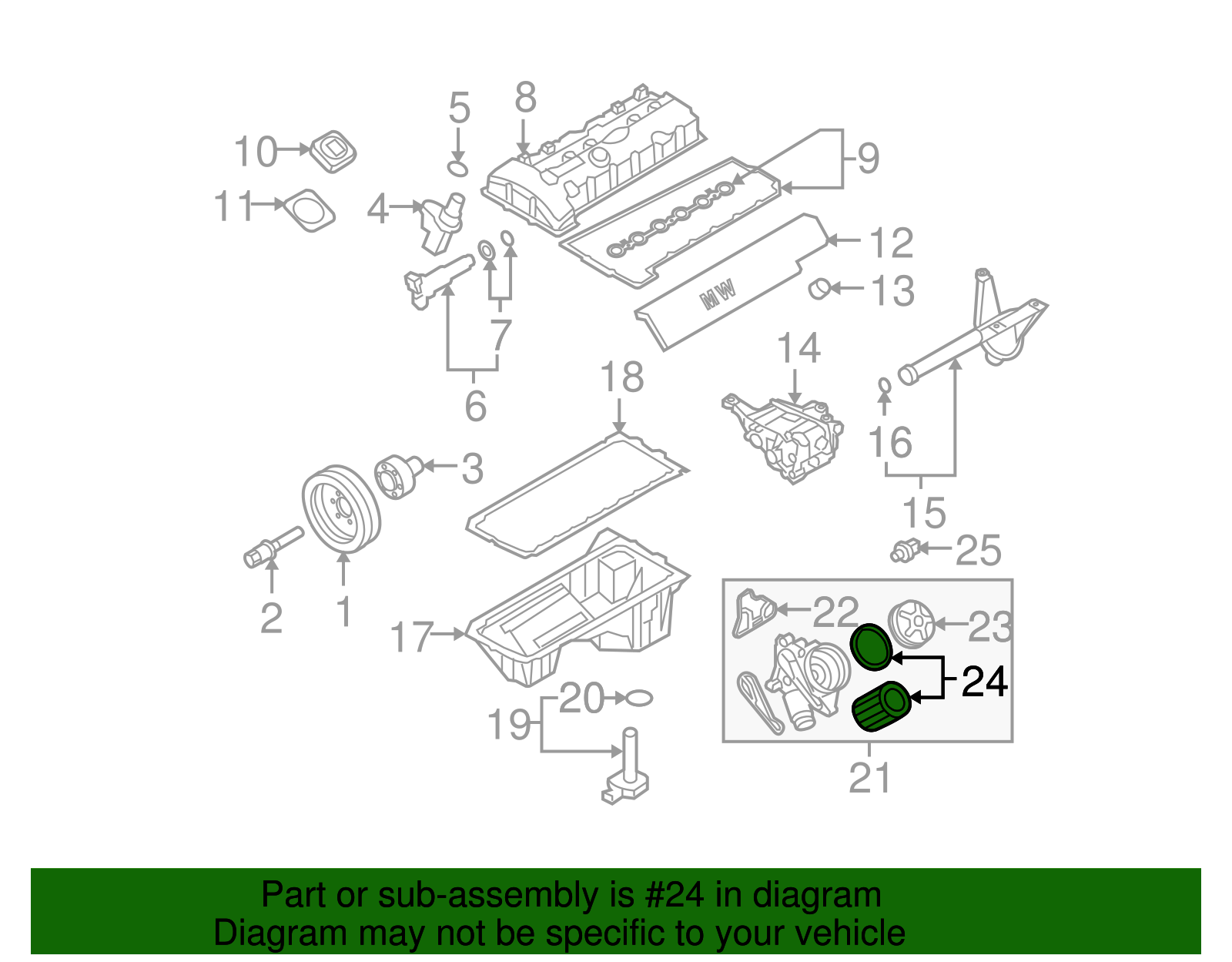 11-42-7-953-129 - Set oil-filter element 2004-2019 BMW | AutoNation Parts