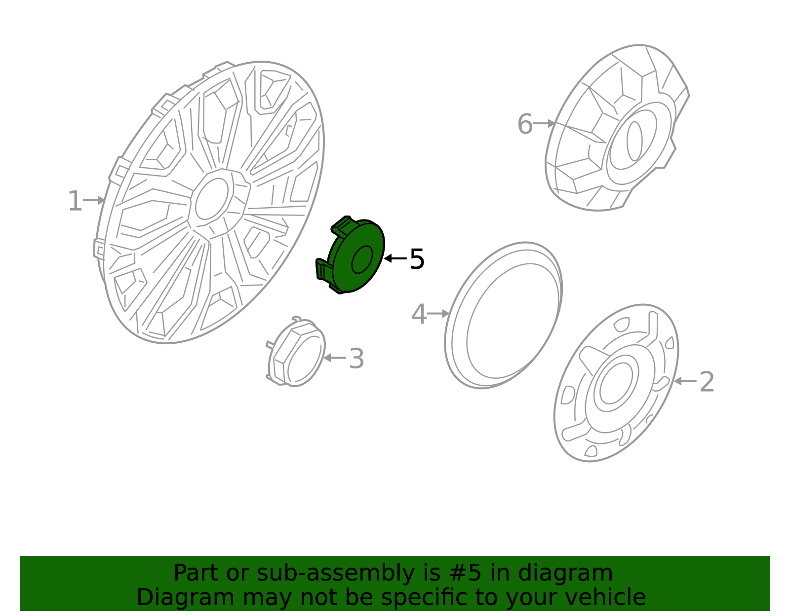 BE8Z-1130-A - Center Cap 2011-2025 Ford | Ford Parts Direct