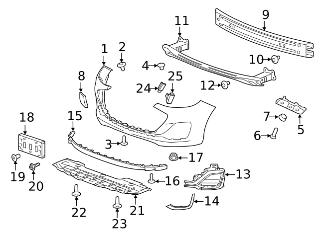 42671890 Front Bumper Fascia 2019 2022 Chevrolet Spark GM Parts Warehouse