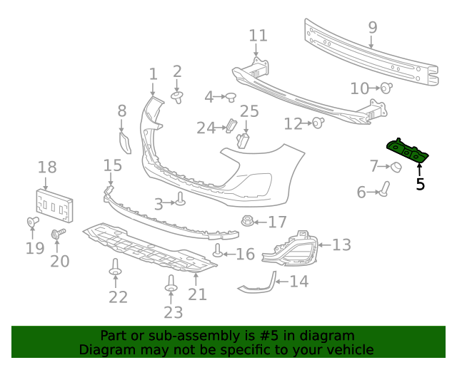 2019-2022 Chevrolet Spark Front Passenger Side Bumper Fascia Guide ...