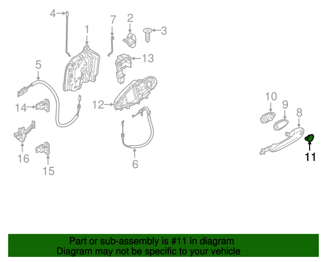 Genuine BMW 51-21-7-489-341 | Handle, Outside Cap | FREE Shipping on ...