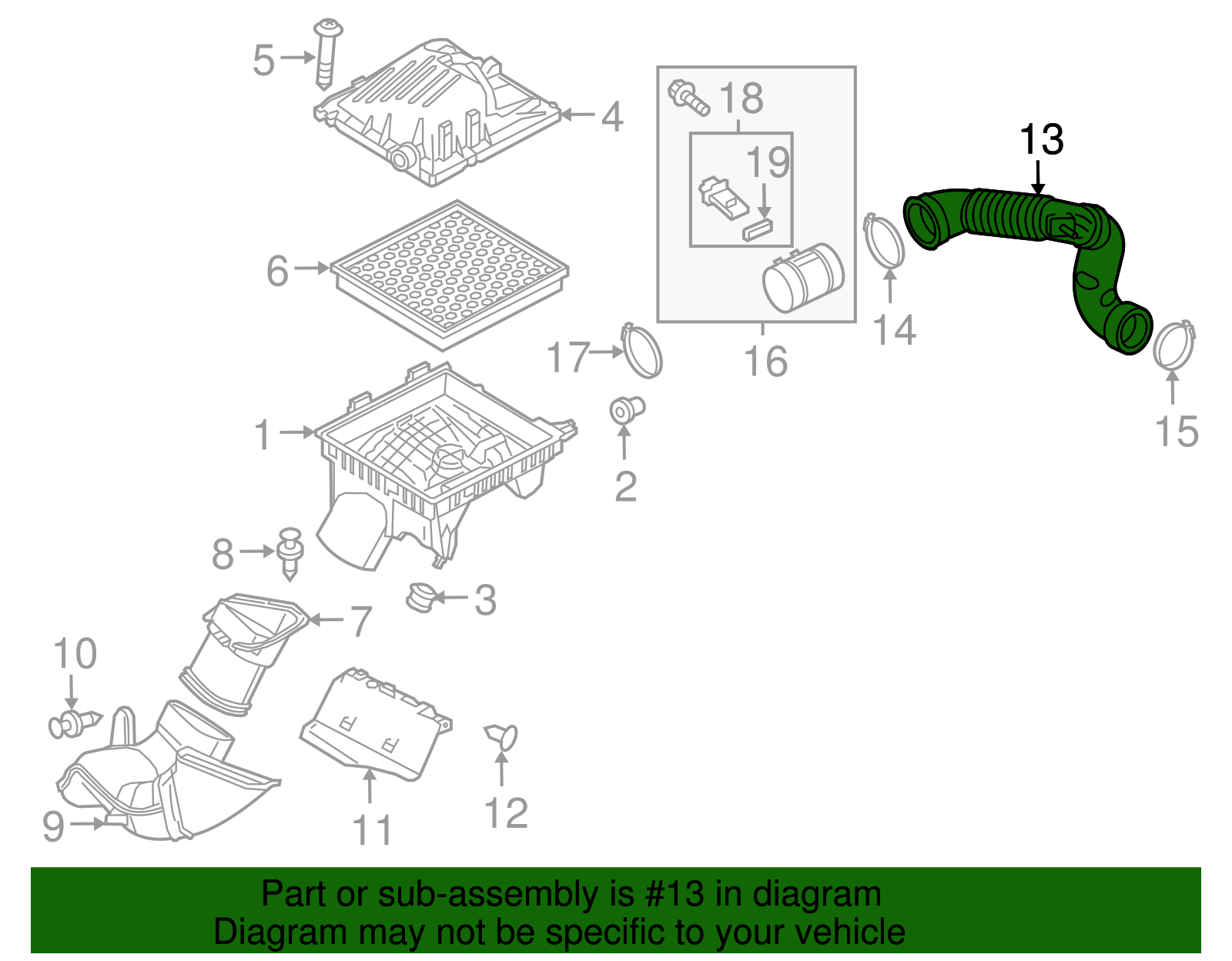2011-2013 Buick Regal Engine Air Intake Hose 55560898 | GM OEM Parts Outlet