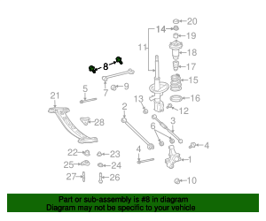 90080-11133 - Strut Rod Bolt - 1992-2012 Toyota | OEM Genuine Toyota Parts