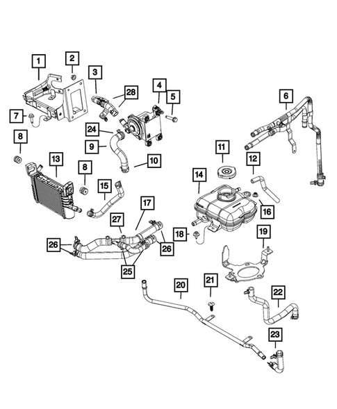 Radiator and Related Parts; Charge Air Cooler for 2022 Dodge Challenger ...