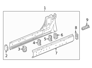2019-2023 GM Driver Side Rocker Outer Panel Reinforcement 84615769 ...