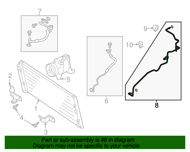 2013-2020 Subaru BRZ Evaporator Tube 73431CA010 | Subaru Parts Store
