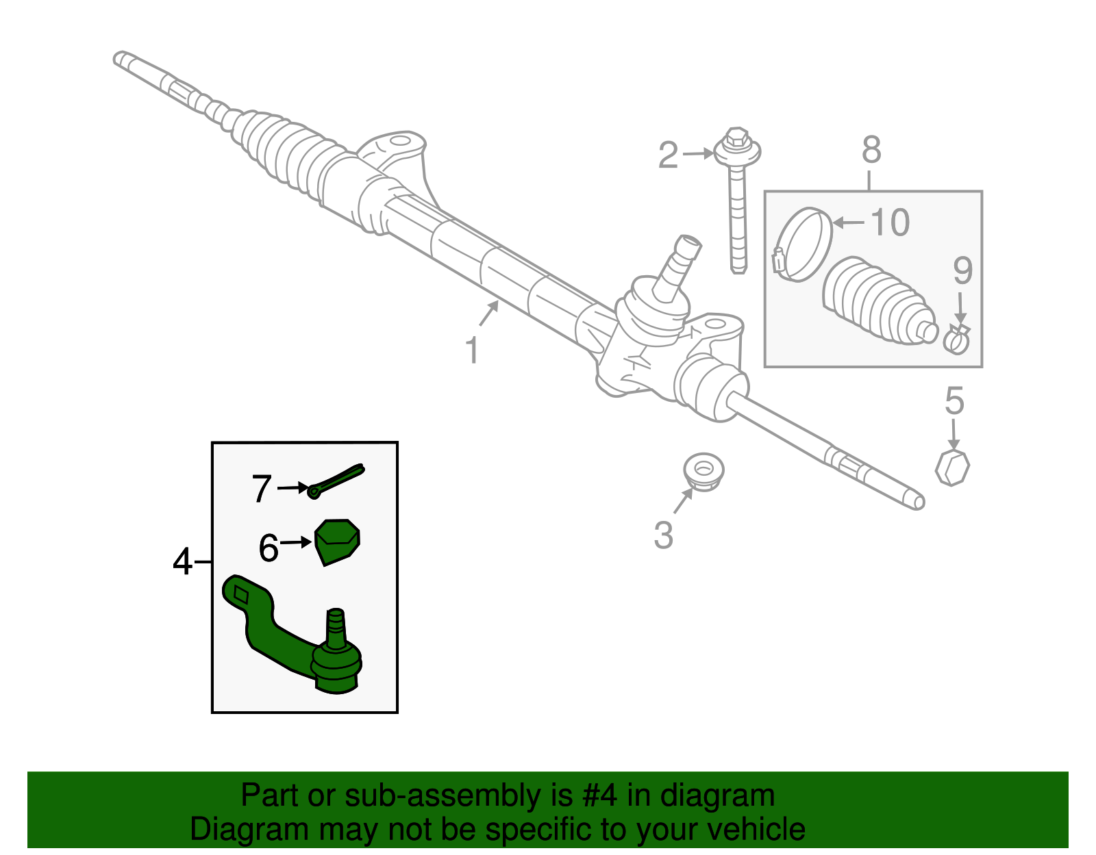 45046-49195 - Outer Tie Rod - 2006-2019 Toyota | Lithia Toyota Parts