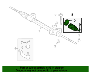 45535-49025 - Rack And Pinion Bellows - 2006-2016 Toyota RAV4 | OEM ...