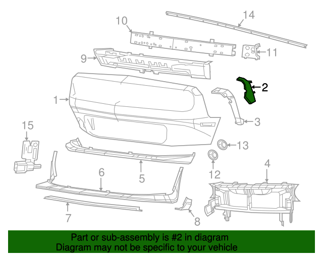 2015-2023 Dodge Challenger Bumper Bracket - Passenger Side (RH ...