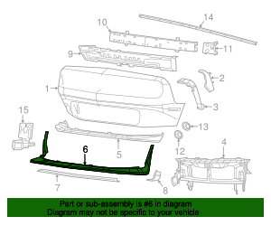 2015-2023 Dodge Challenger Air Dam 68258747AC | Mopar Parts Canada